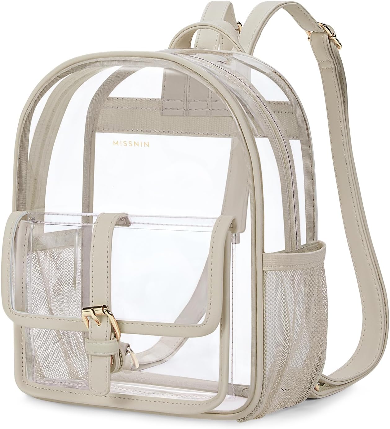 Amazon.com: Missnine Clear Backpack Stadium Approved, Heavy Duty PVC ...