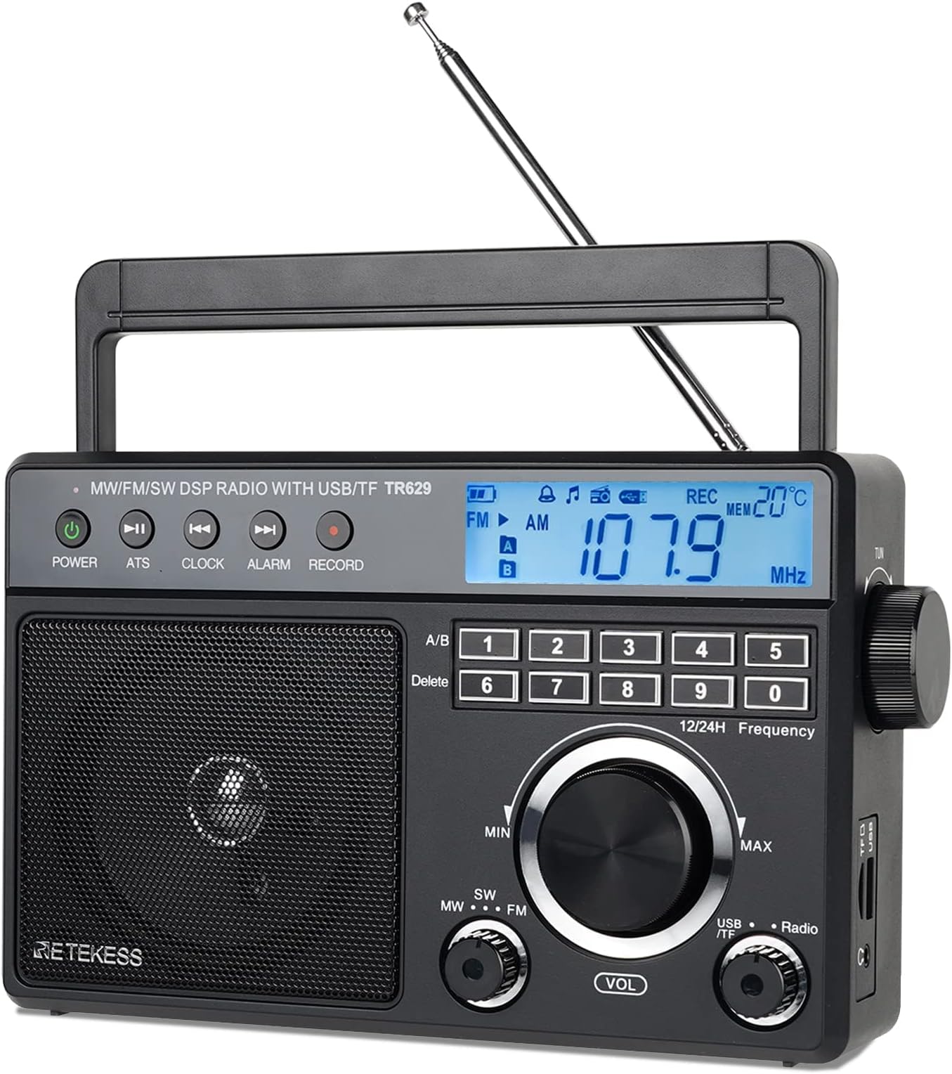 XHDATA D-808 Radio digitale portatile FM stereo/SW/MW/LW SSB RDS Air ...
