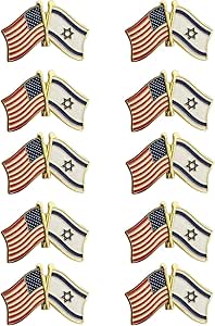 Amazon.com: Israel & USA Double Flag Lapel Pin - I Stand with Israel ...