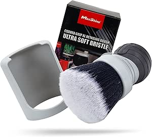 Amazon.com: Maxshine Universal Gray Ultra Soft Large Bristle Brush with Storage Rack – Curved ...