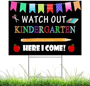 Amazon.com : First Day of School Outdoor Lawn Signs Watch Out ...