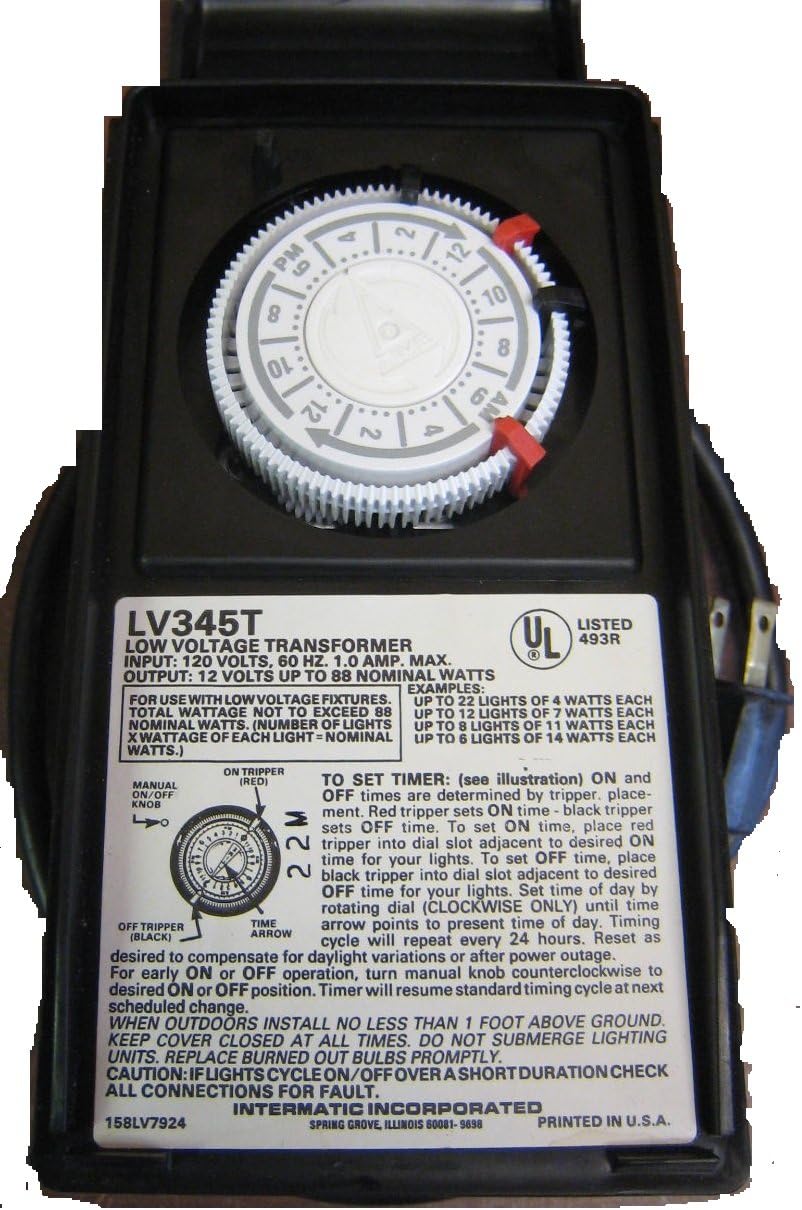 Intermatic Malibu Timer Model LV345T 12v 88 Watt Max Output Low Voltage ...