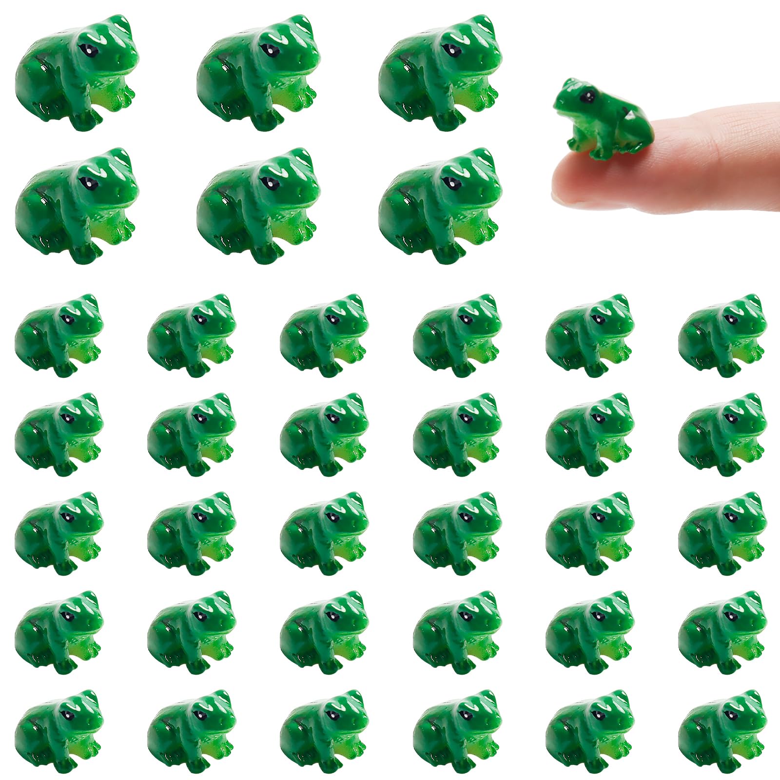 Amazon.com: Exasinine 50 Pcs Mini Frogs Resin Green Frog Miniature ...