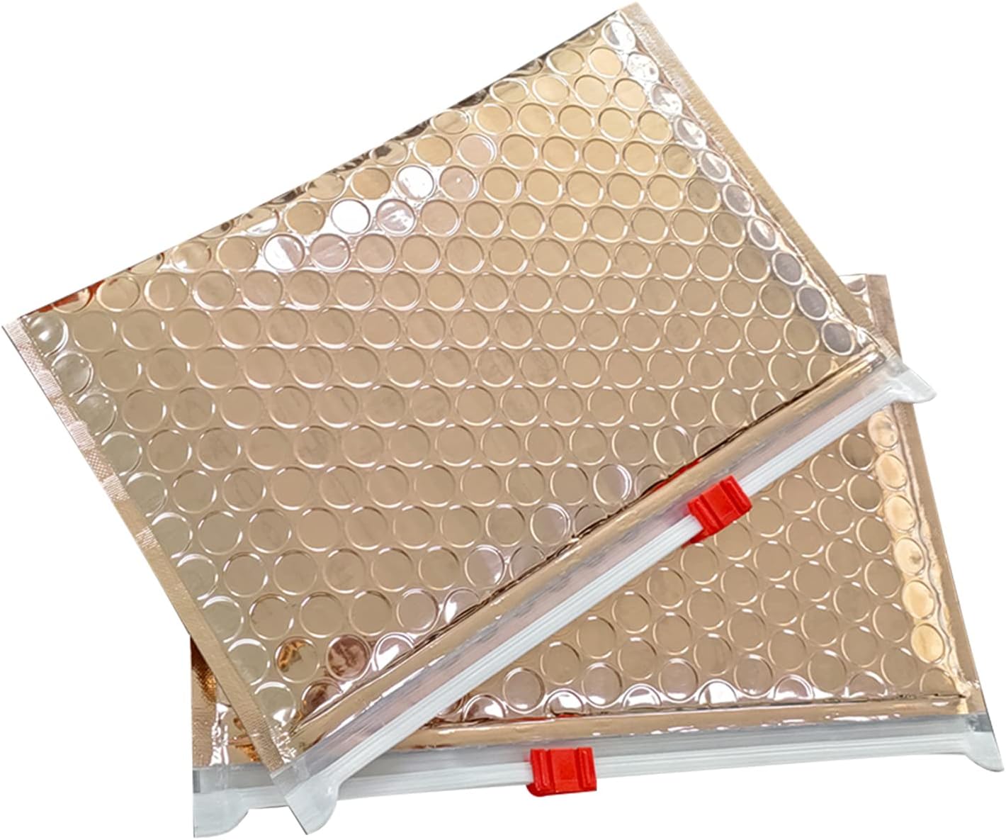 Amazon.com : Rose Gold Bubble Pouch 10PCS Slider Zipper Bubble Mailer ...
