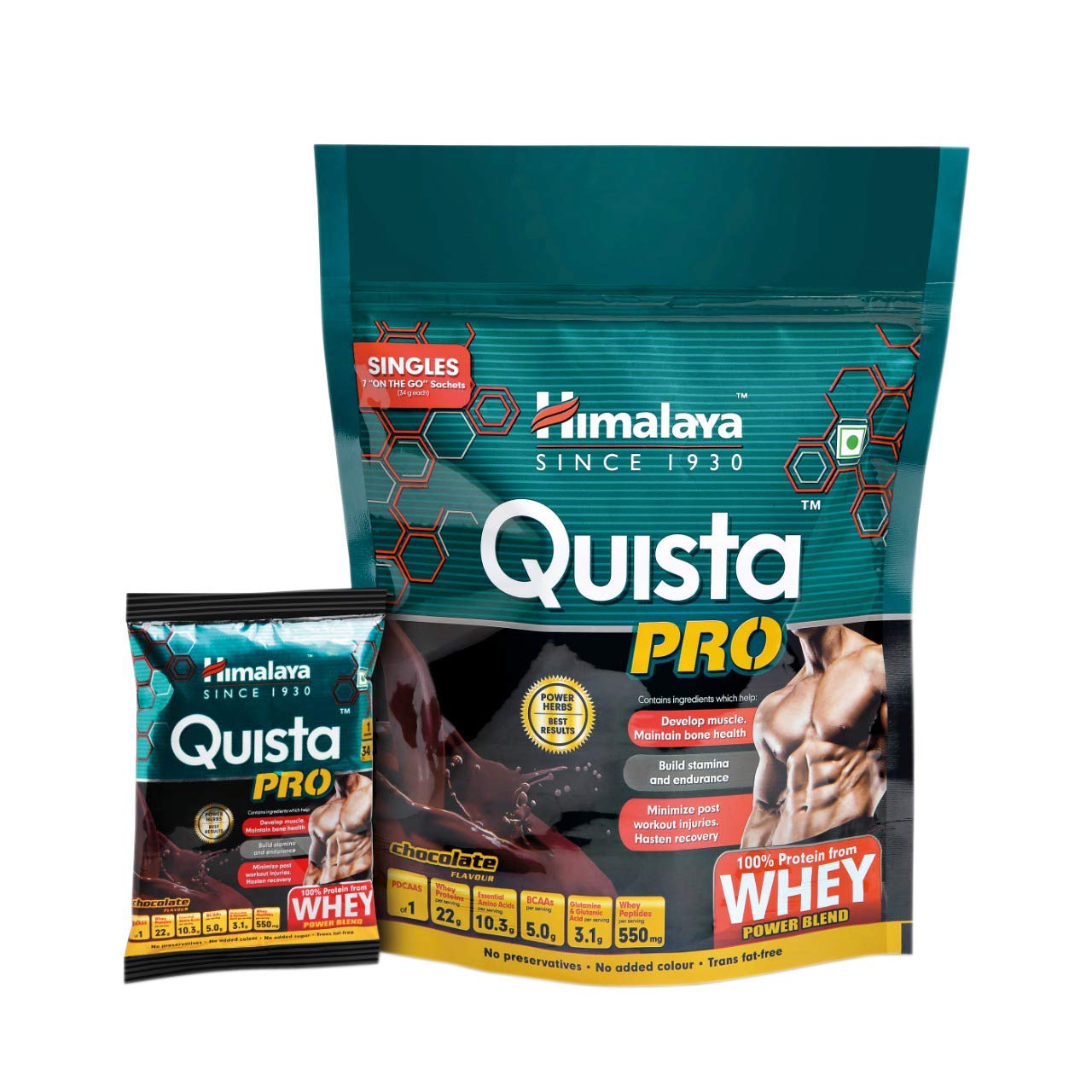 Himalaya Quista Pro Advanced Whey Protein Powder Travel Pack - 7 X 34 g ...