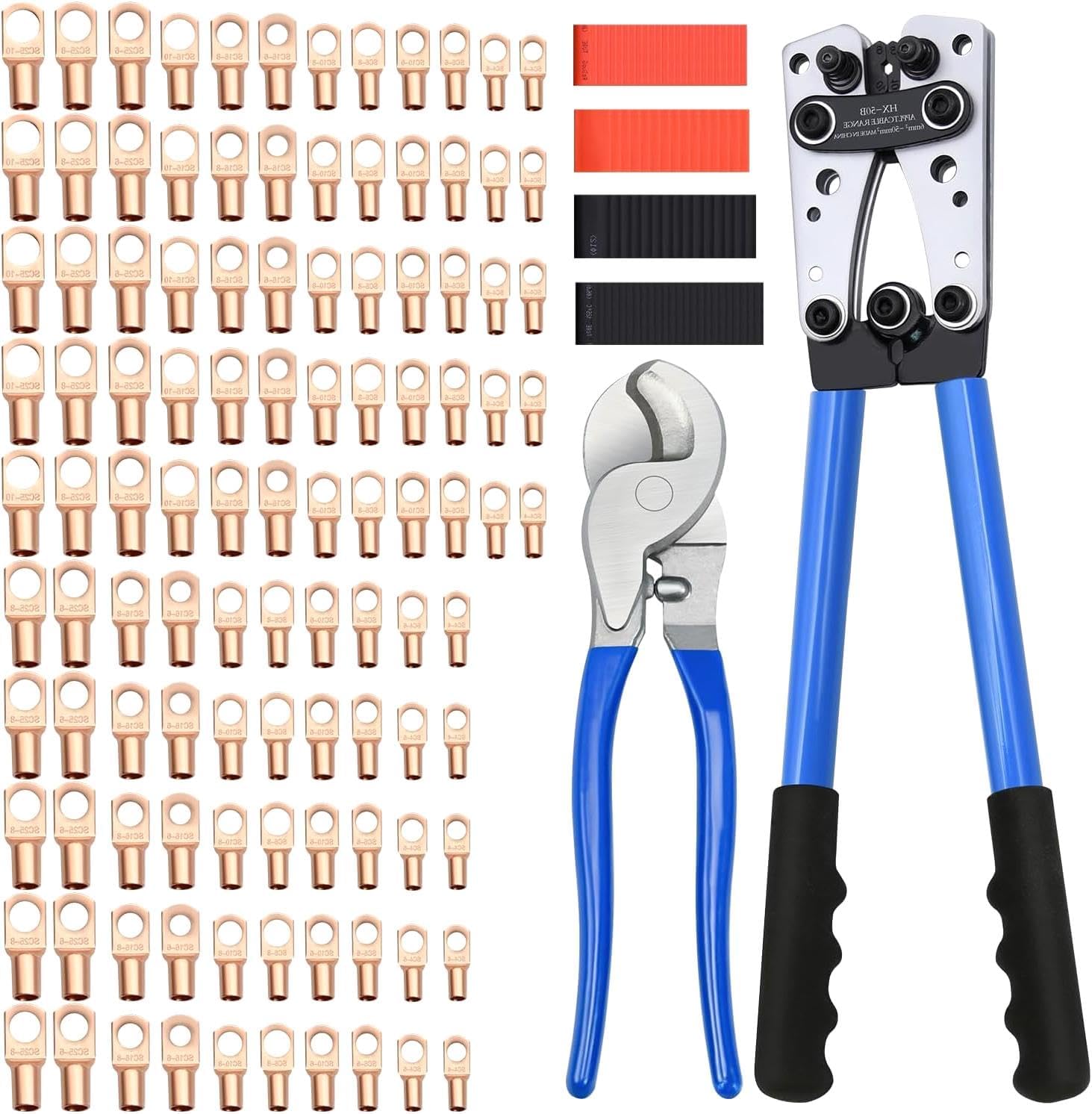 SoneiL Professional Wire Crimping Tool Kit with Cable Cutter - 170pcs ...
