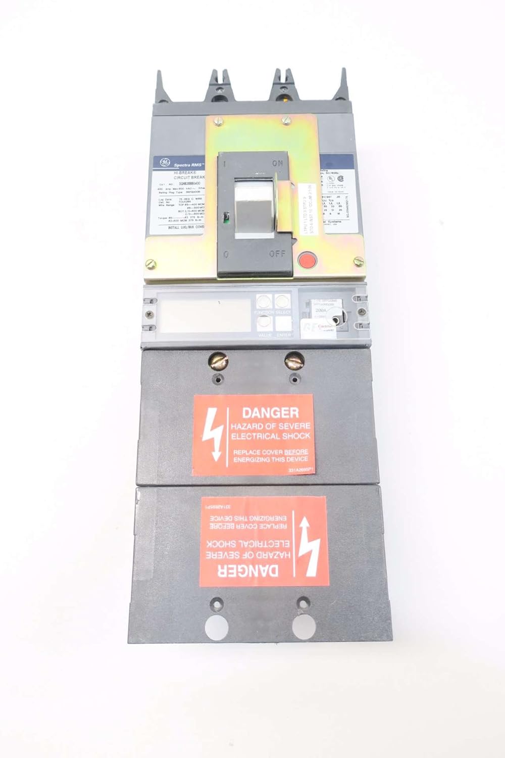 GE SGHB36BB0400 Spectra RMS 3P 400A 600V-AC Circuit Breaker W/200A Plug ...