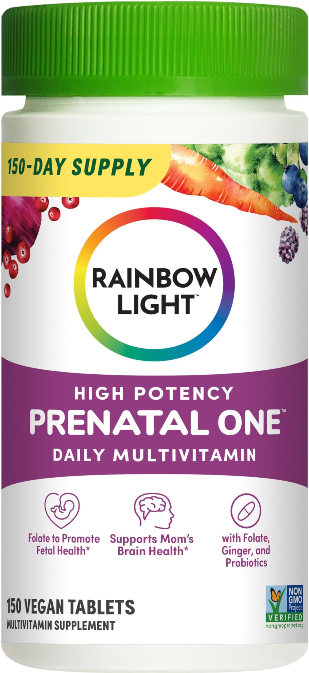 Amazon.com: Rainbow Light Prenatal One High Potency Daily Multivitamin ...