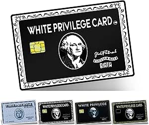 Amazon.com: Zkptops 4Pcs White Privilege Card Skins Funny Credit Card ...