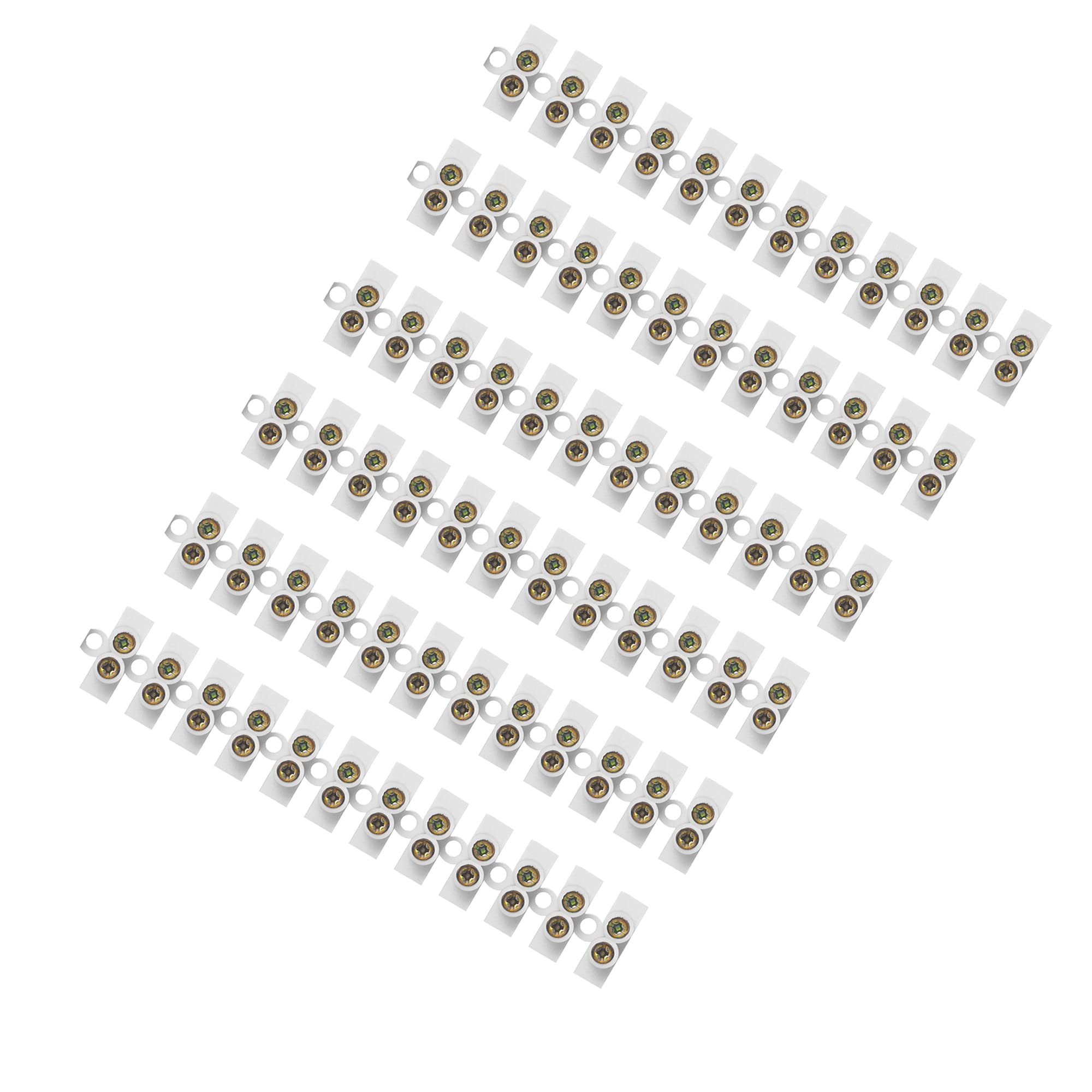 Snapklik.com : 10PCS 10A Terminal Block White Screw Terminal Connector ...