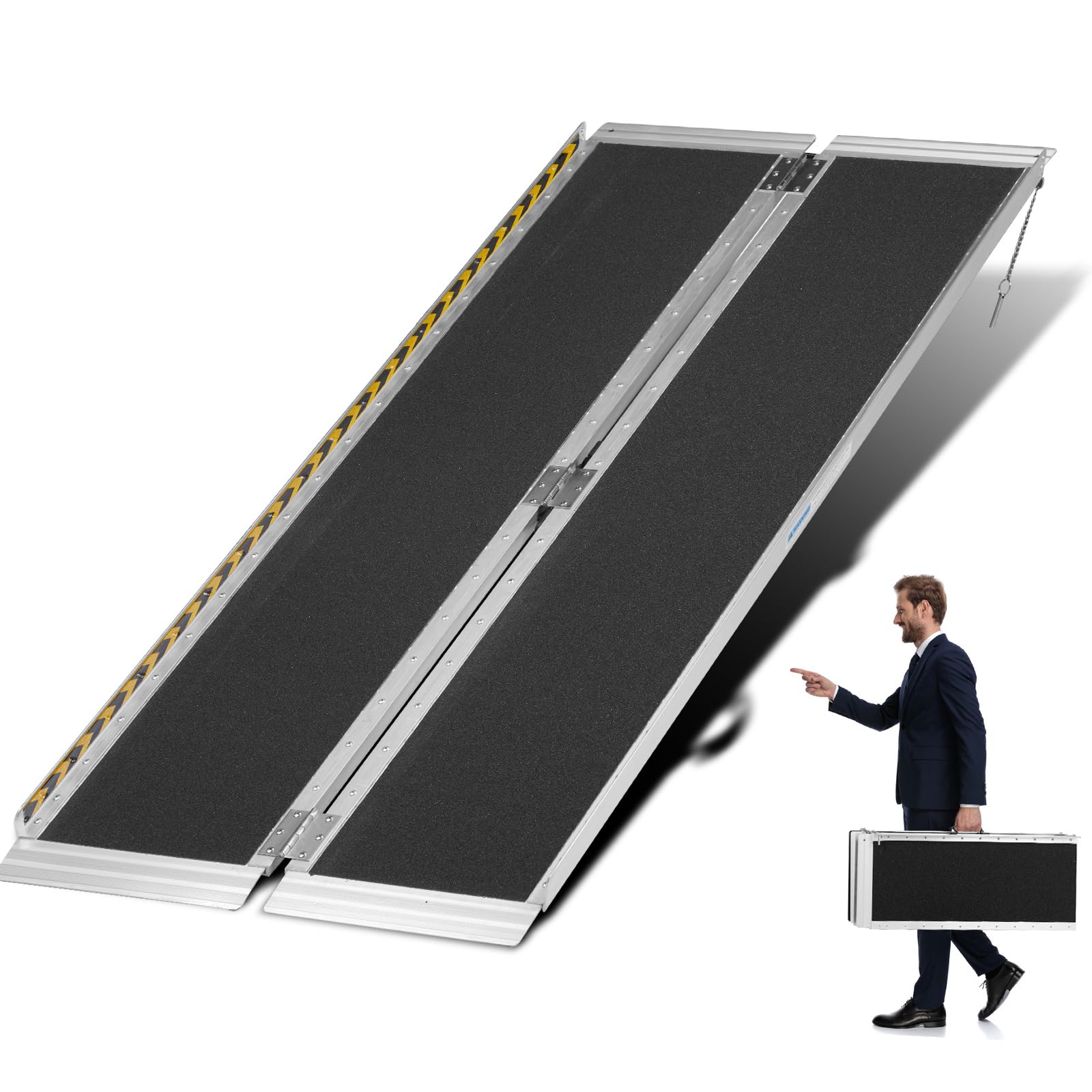 Amazon.com: MOTORHOT 6ft Non-Skid Wheelchair Ramp Portable Aluminum ...