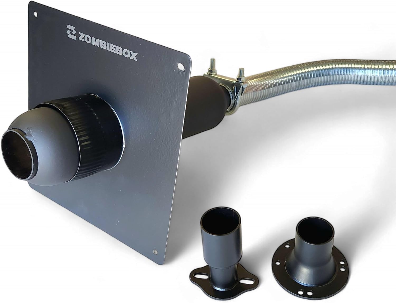 Amazon | Zombiebox発電機 排気延長サイレンサーキット 断熱壁取り付けプレート付き | マフラー | 車＆バイク