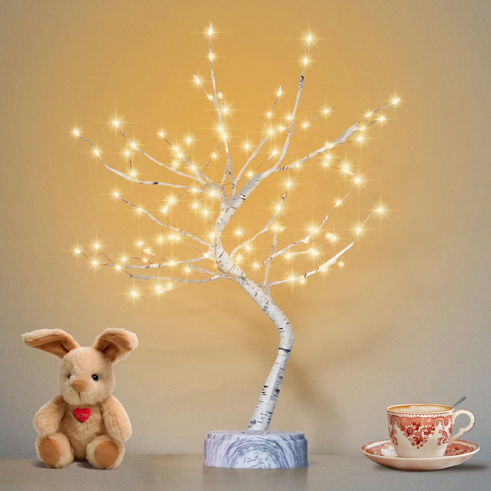Amazon.com: OTAVILEM Room Decor, 20" 108 LED Twinkling Tree Lamp, DIY ...