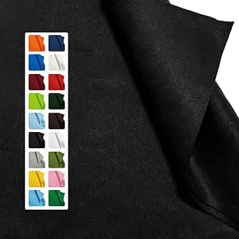 Amazon.com: Black Felt Fabric - 1.6mm Thickness 36" X 36" Square ...