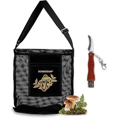 Amazon.com: Balanced Oak Mushroom Foraging Kit - Leather Foraging Bag ...