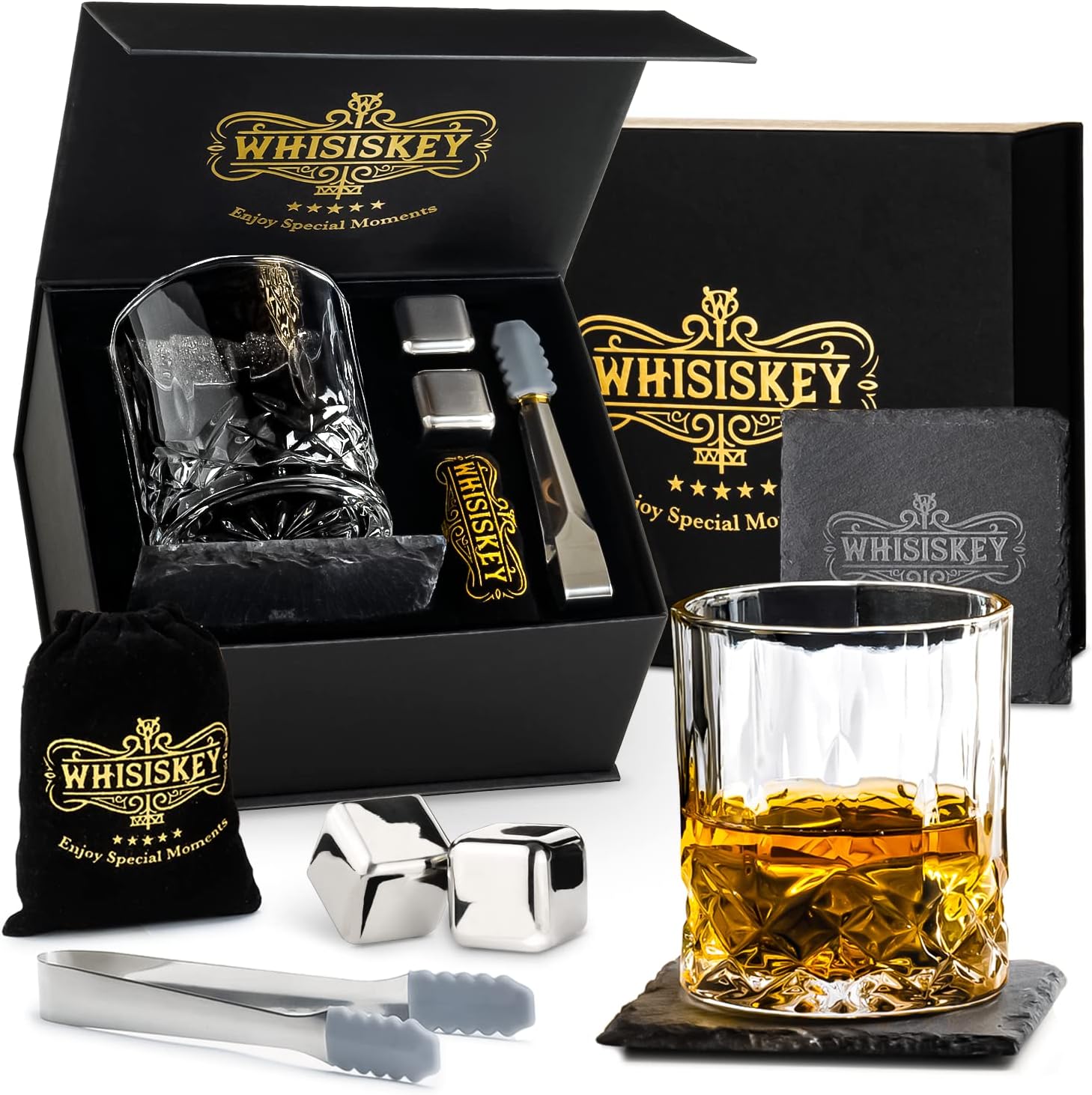 Whisiskey - Whiskey Glass Set - Whisky Accessories Set - Whiskey Gift ...