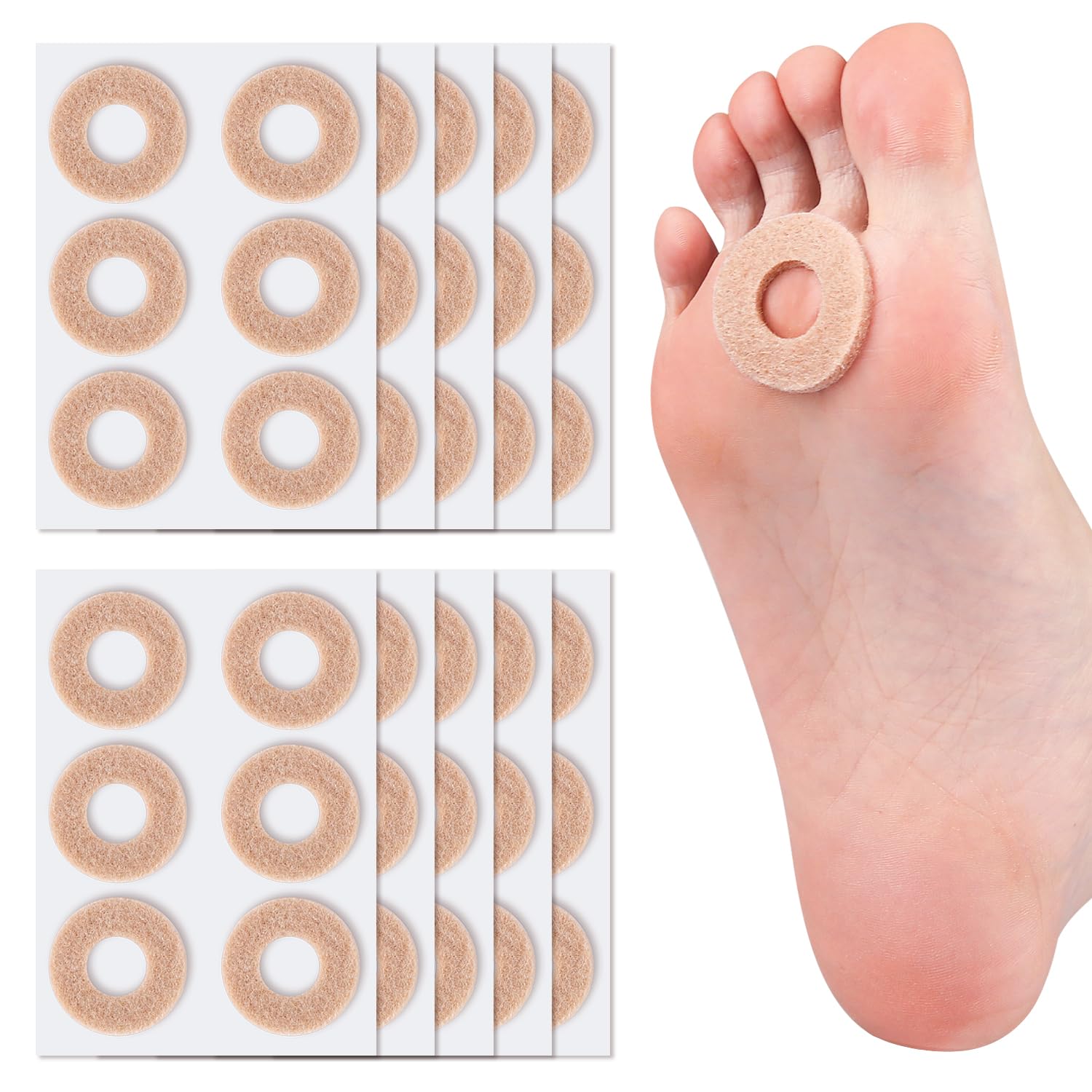 60 Pcs Callus Cushions Pads, Adhesive Corn Protectors, Relief Pain from ...
