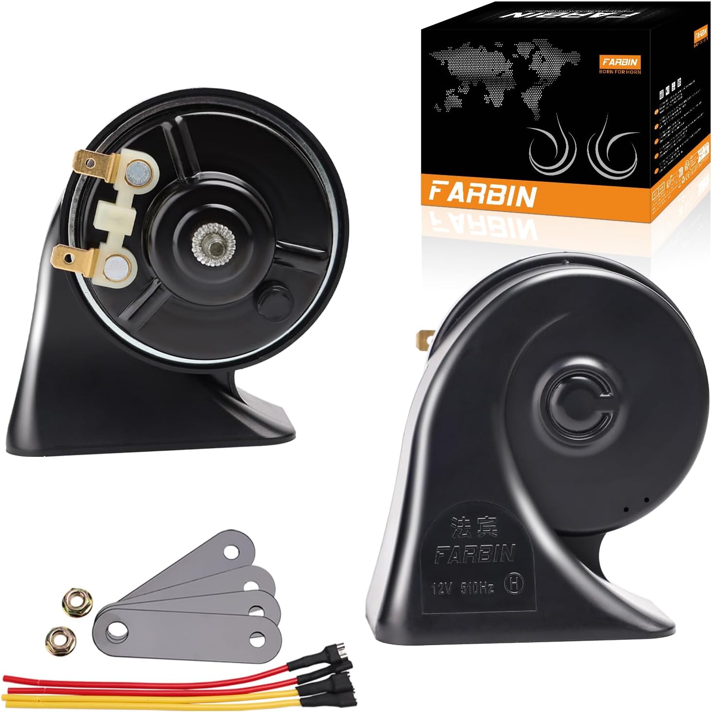 FARBIN Car Horn 12v Loud Waterproof Double Horn Super Loud Train Horns ...
