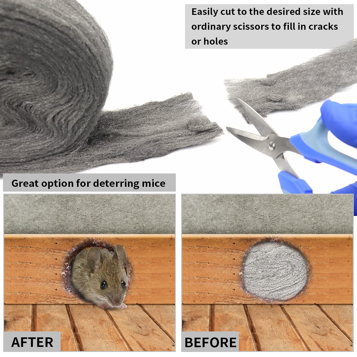 Snapklik.com : Stainless Steel Wool, Steel Wool Fill Fabric Roll, Gap ...