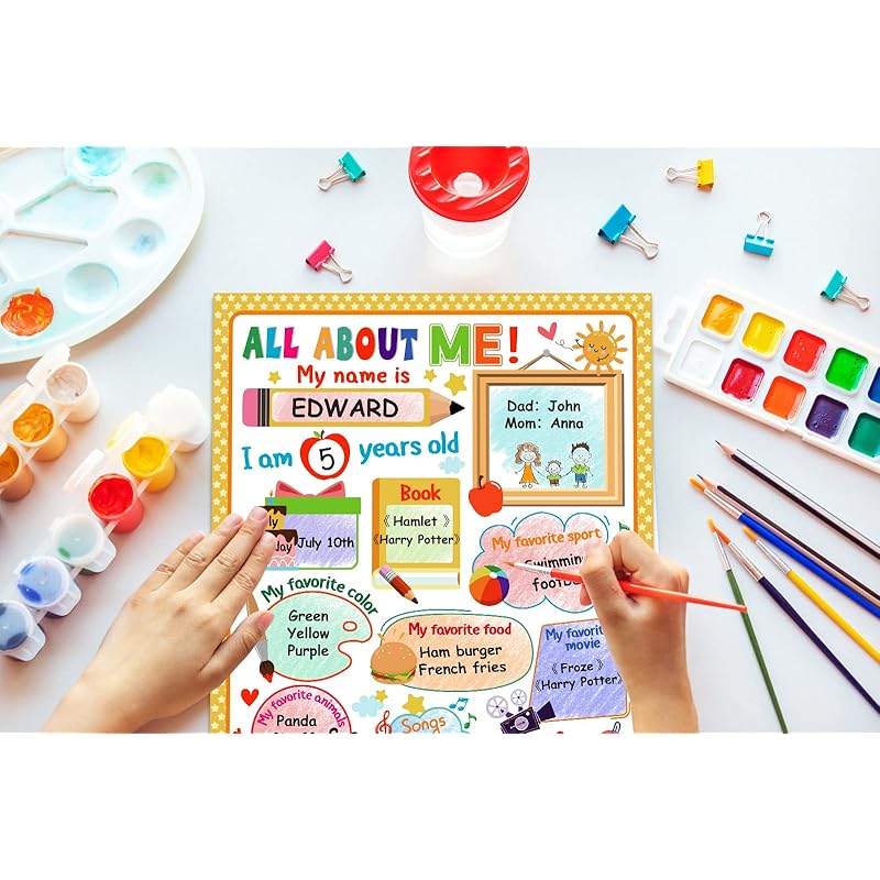 Snapklik.com : All About Me Posters - 12PCS 12"x16" Star Student Poster ...