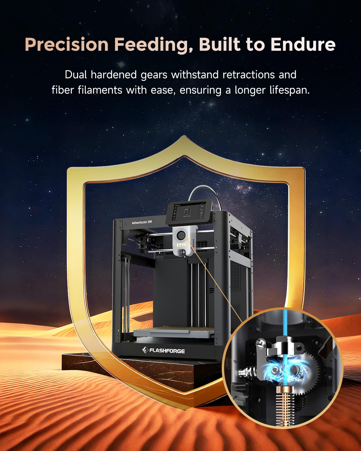 Snapklik.com : FLASHFORGE AD5M 3D Printer Parts Drive Feeder, Dual Gear ...