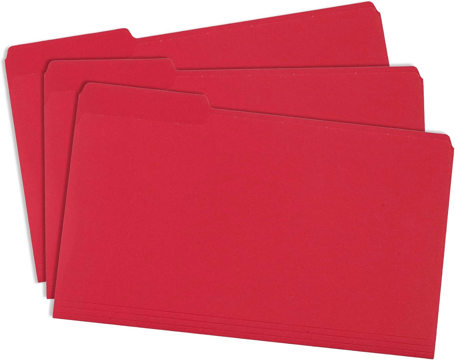 Amazon.com : Blue Summit Supplies Red Legal File Folders, 1/3 Cut Tab ...