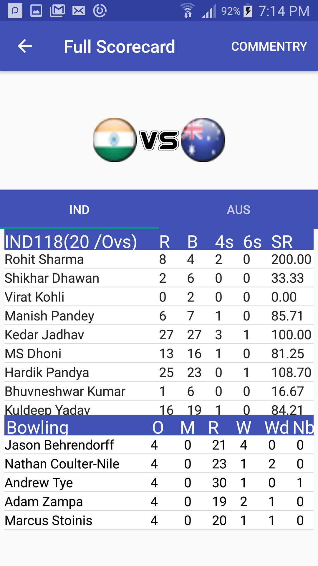 Live Cricket Score Companion - App on Amazon Appstore