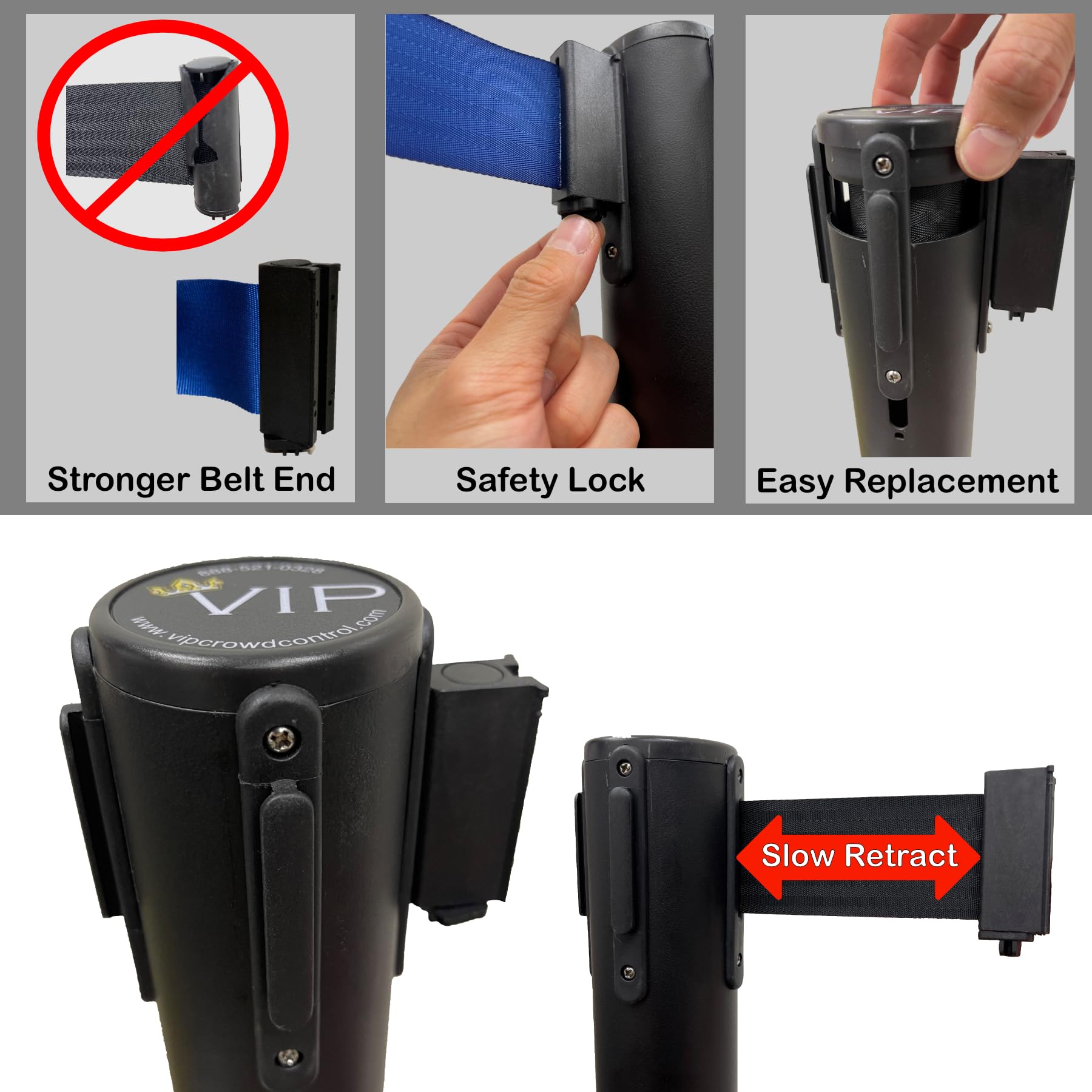 Snapklik.com : VIP Crowd Control Retractable Belt Stanchion Queue ...