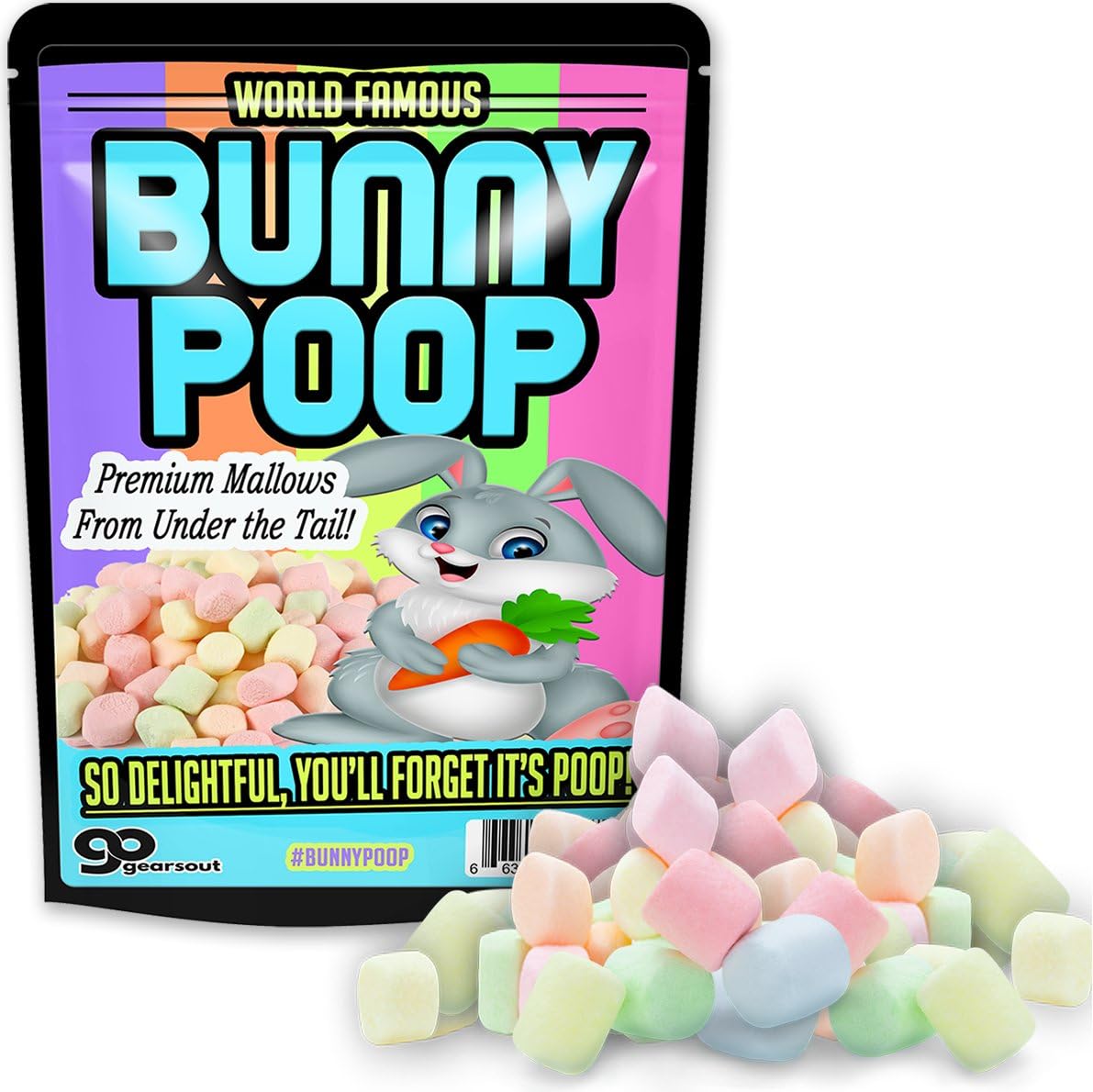 Bunny Poop Mallows – Candy Gag Gifts Funny Easter Basket for Adults ...