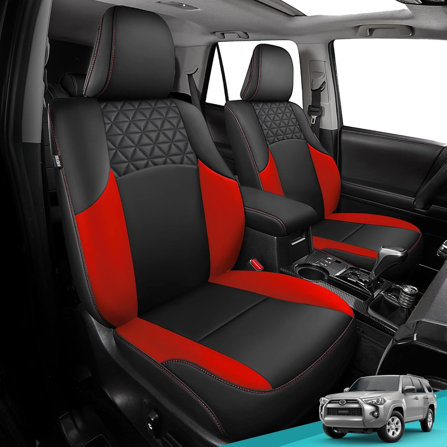 Amazon.com: FEINEPRO Seat Covers for Toyota 4Runner 2011-2024, Faux ...