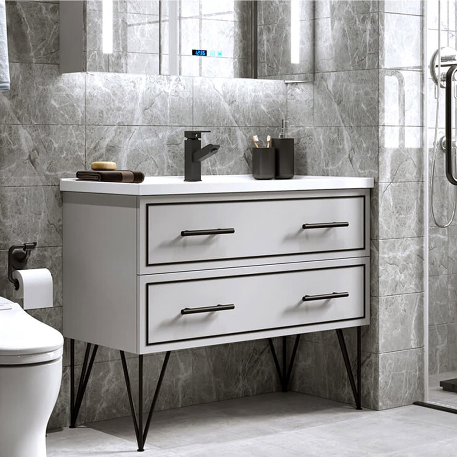 Bathroom Vanity Legs LAUFEN New Classic Vanity Legs 780 X 320mm Walnut