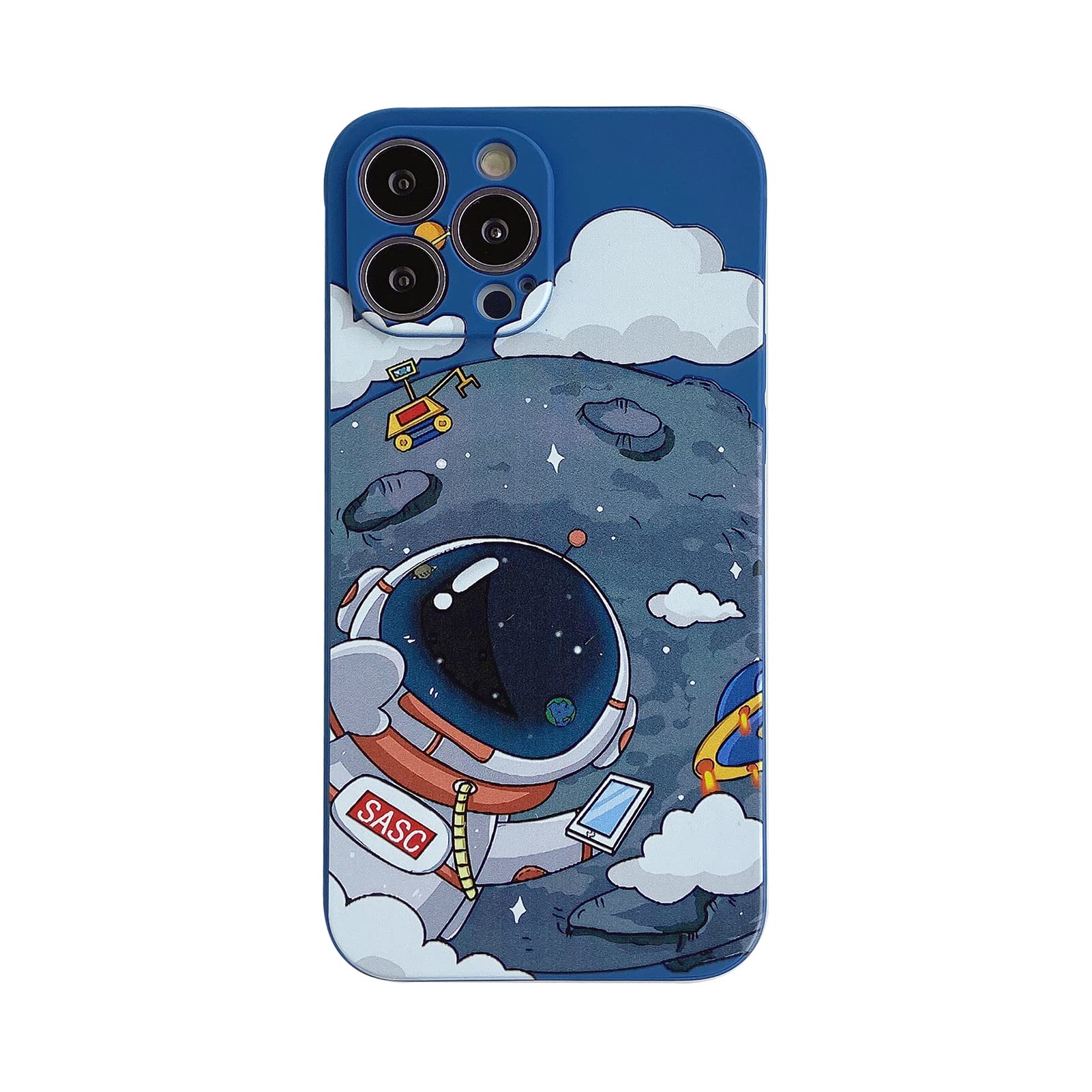 Yonds Queen for iPhone 16 Cute Case, Cool Cartoon Astronaut Planet Moon ...