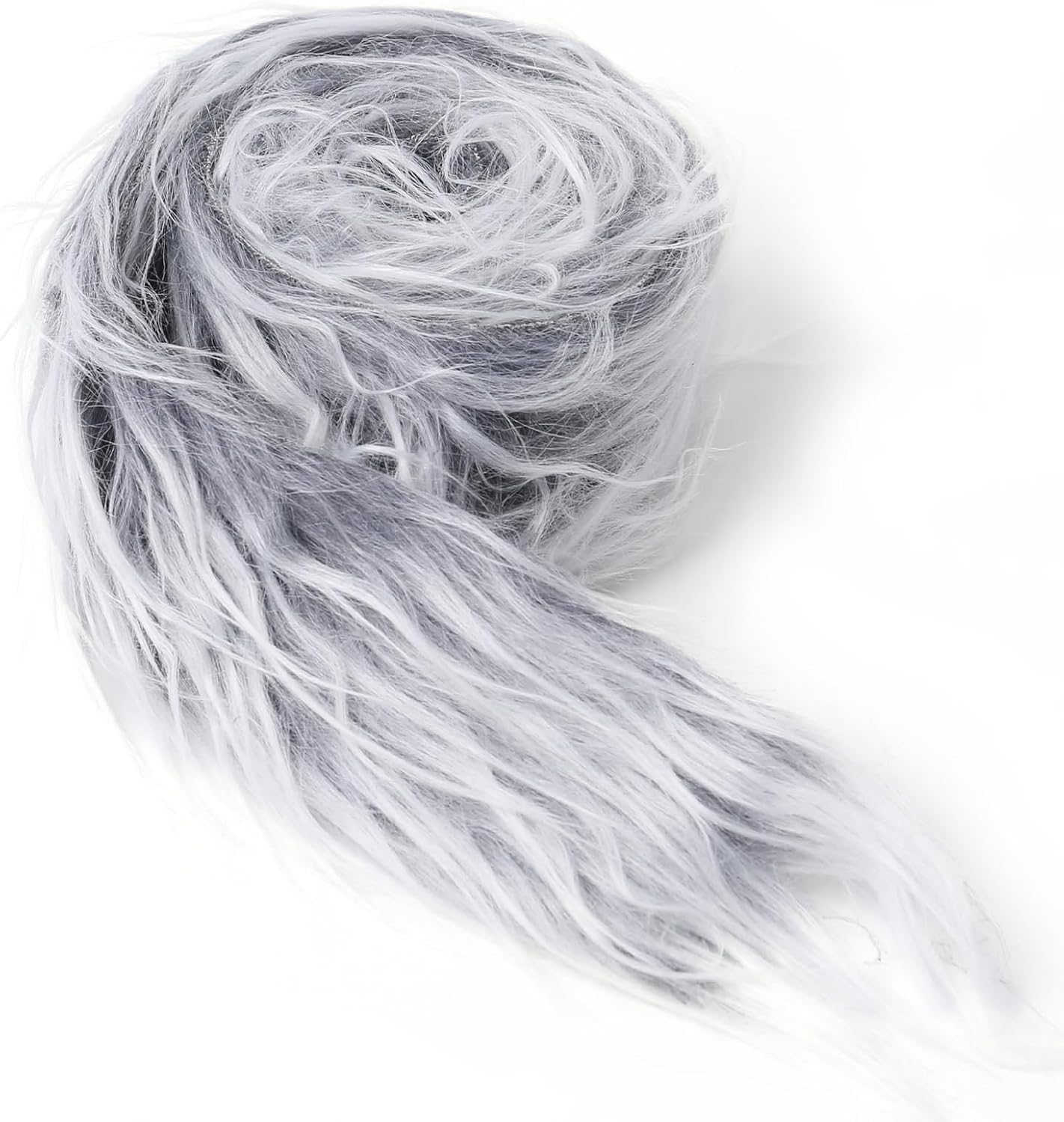 Amazon.com: Shaggy Plush Faux Fur Fabric Precut Strips Frost Gray Fur ...