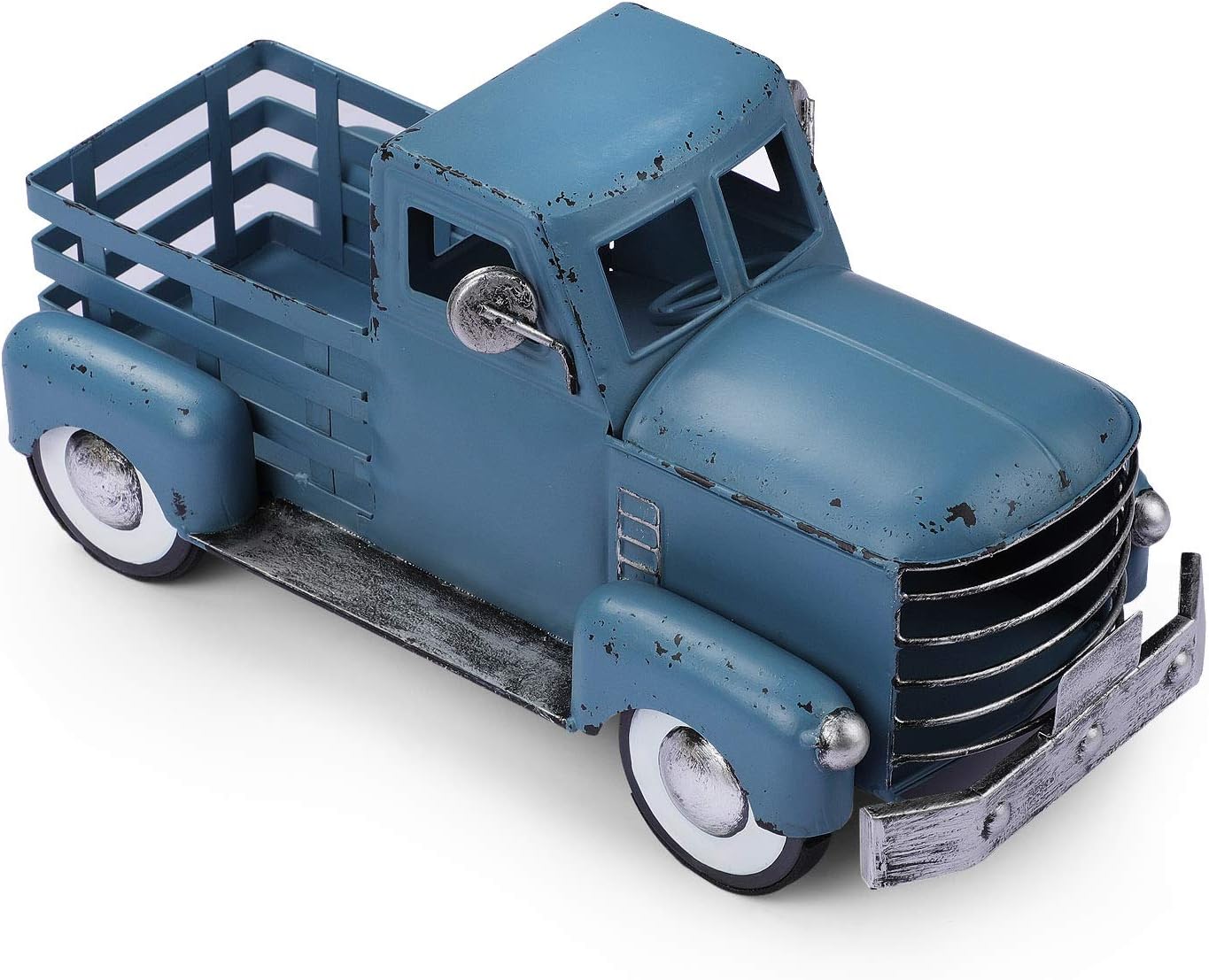 Amazon.com: Giftchy Vintage Blue Truck Décor, Farmhouse Blue Truck ...