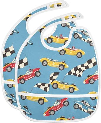 Amazon.com: MCHIVER Racing Cars Baby Bibs for tag1 Waterproof Feeding ...
