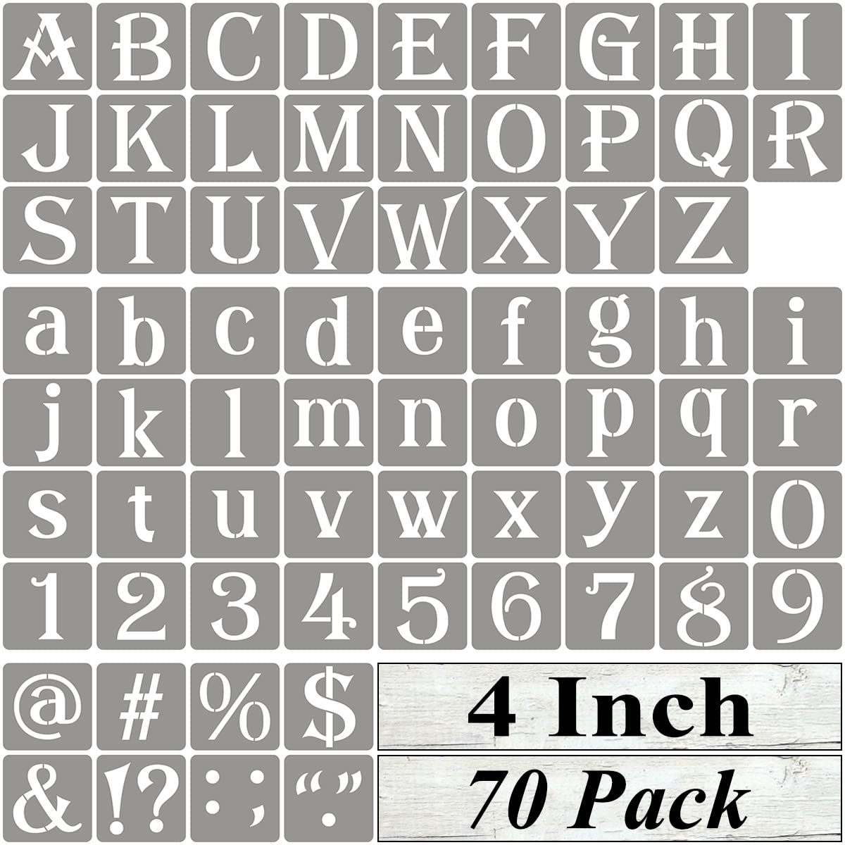 Snapklik.com : 4 Inch Alphabet Letter Stencils For Painting - 70 Pack ...