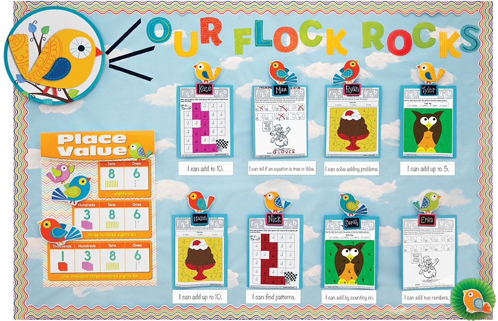 Amazon.com: Carson Dellosa Education Chevron Math Skills Bulletin Board ...