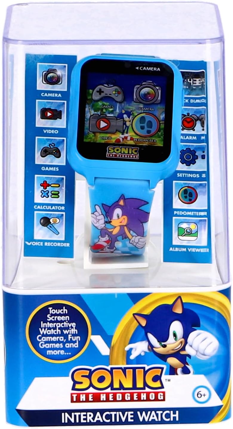 Sonic the Hedgehog Touch-Screen Smartwatch, Built in Selfie-Camera, Non ...