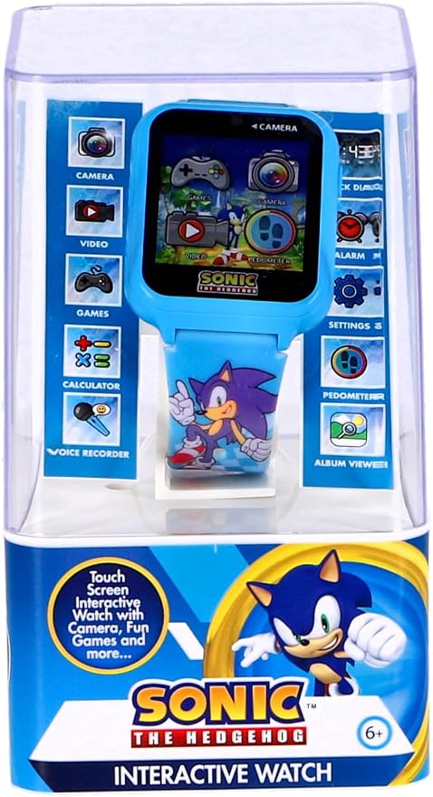 Sonic the Hedgehog Touch-Screen Smartwatch, Built in Selfie-Camera, Non ...