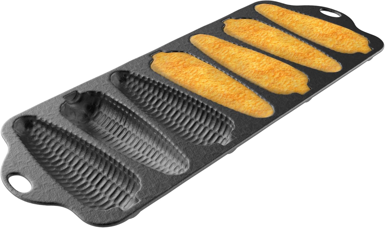 Amazon.com: Cast Iron Cornbread Pan-Pre-Seasoned Bakeware with 7 ...