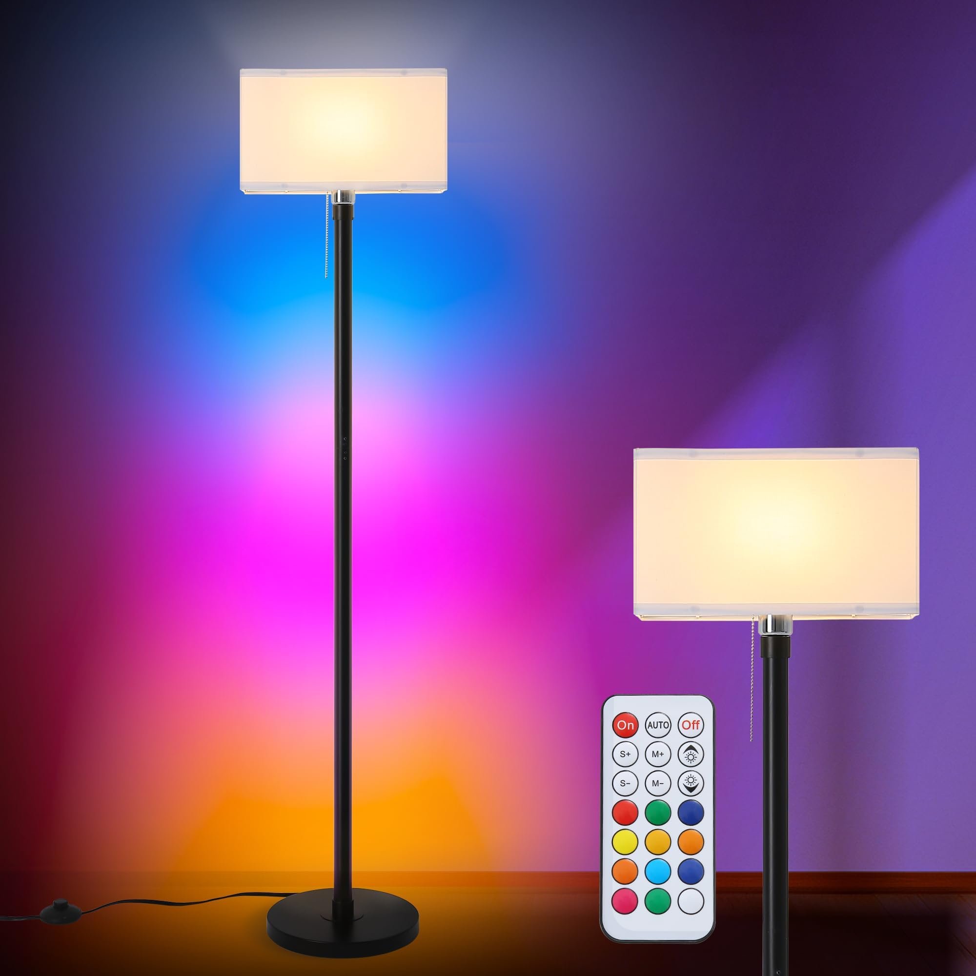 Led Floor Lamp for Living Room: Modern Standing Tall Floor Lamp for ...
