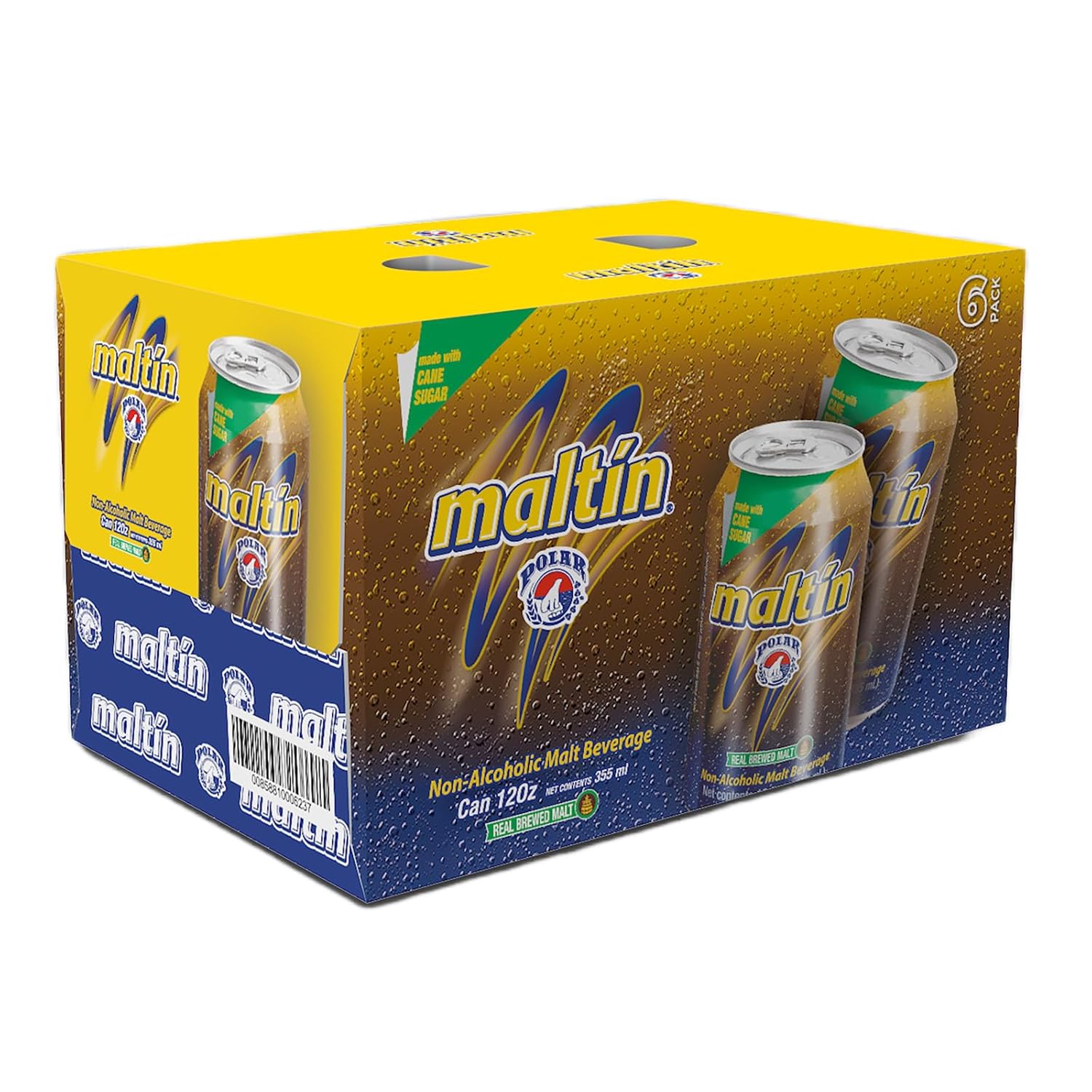 Amazon.com: Maltin Polar Non-Alcoholic Malt Beverage – Natural Cane ...