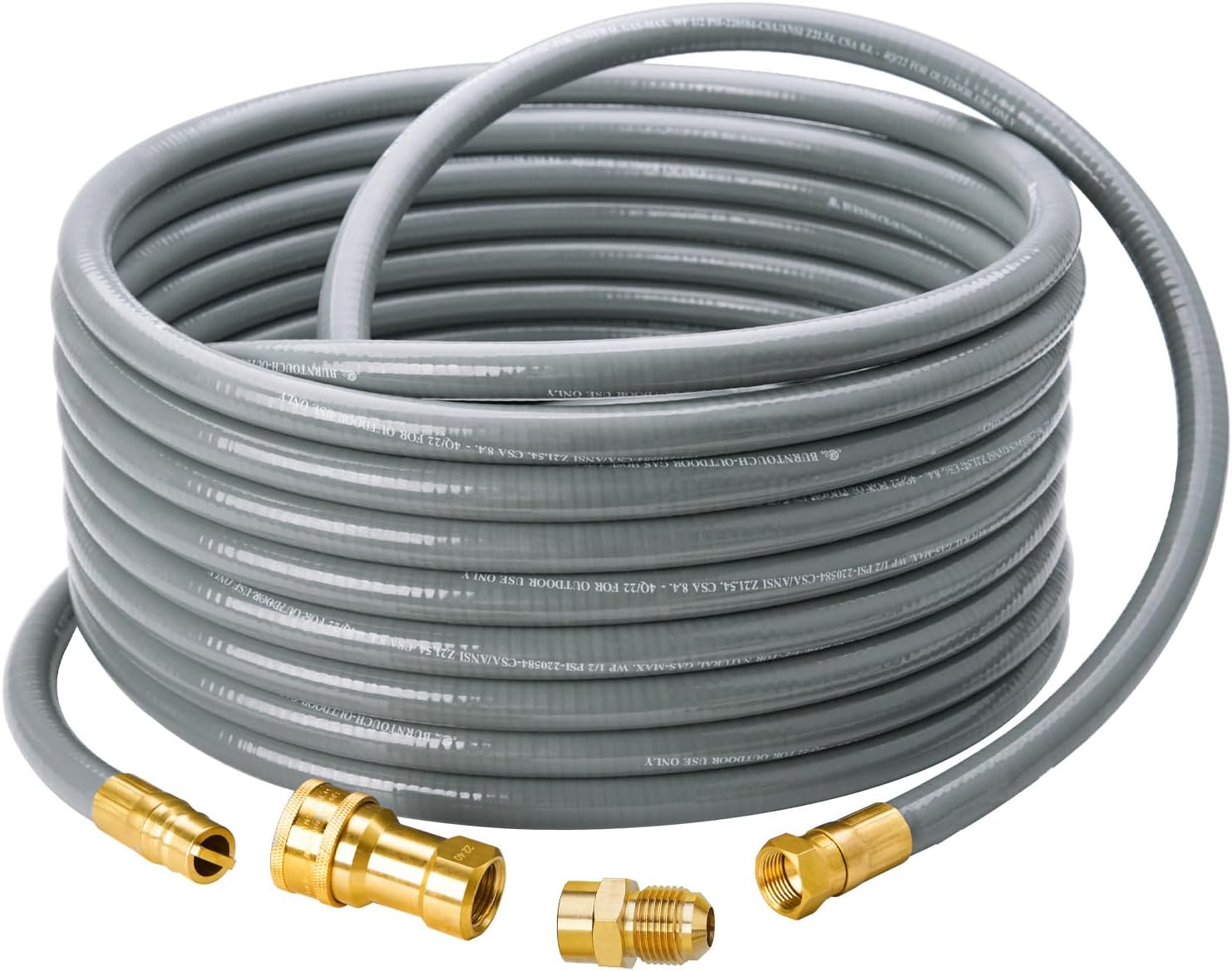 Amazon.com : 50-Foot Propane/Natural Gas Hose Assembly with 1/2-Inch Male Pipe Thread X 1/2-Inch ...