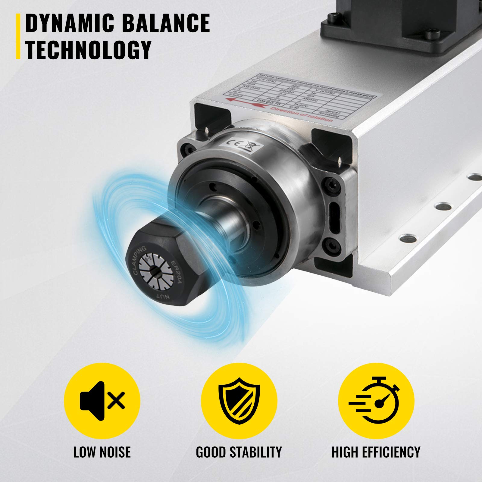 Cnc Machines Rattm Motor CNC 2.2KW Air Cooled Spindle Motor Kit, 220V ...