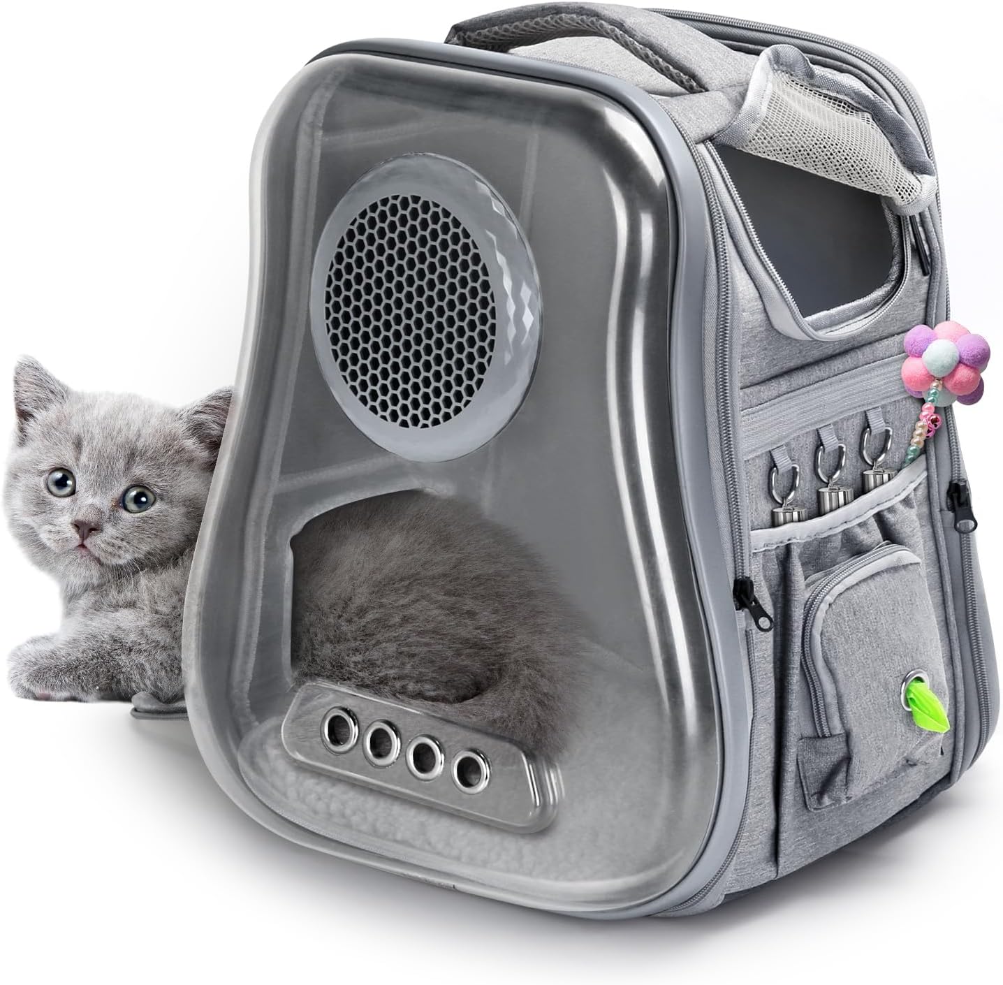 Amazon.com : Cat Backpack Carrier, 2024 Breathable Cat Carrier Bubble ...