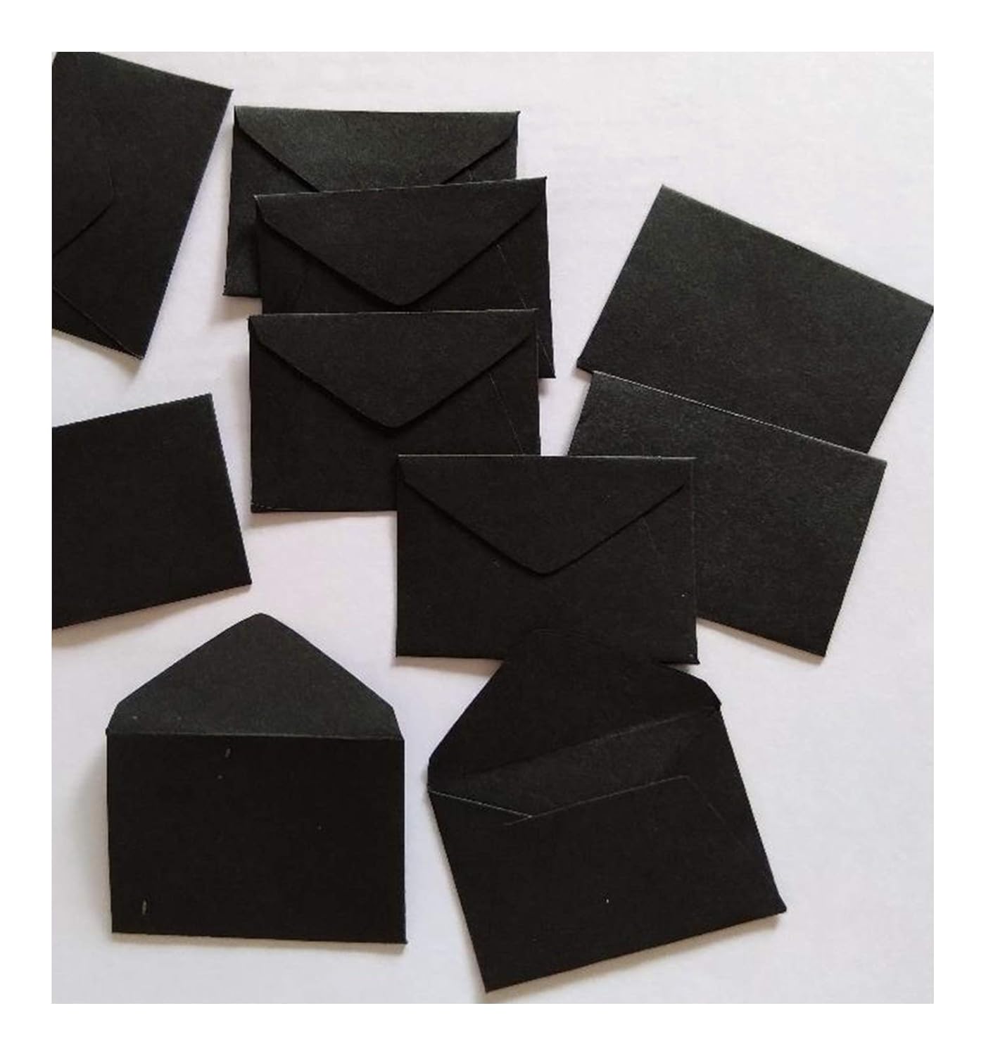 Amazon.com: 50 Small Black Envelopes, 1.5 x 2", or mini kraft brown ...