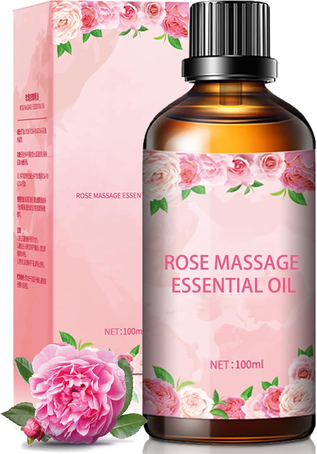 Rose Oil for Body Massage - Rose Scented Massage Oil - No Cleaning ...