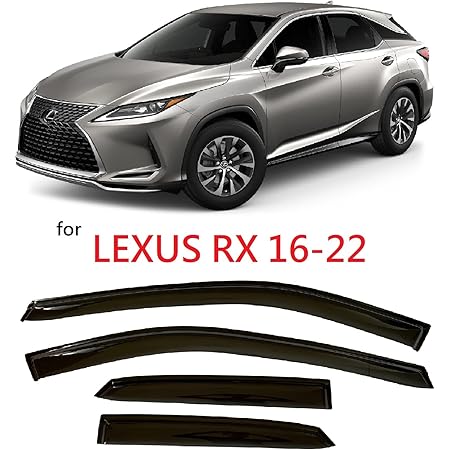 Amazon.com: Tape On Side Window Visors Vent Shade for Lexus RX350 ...