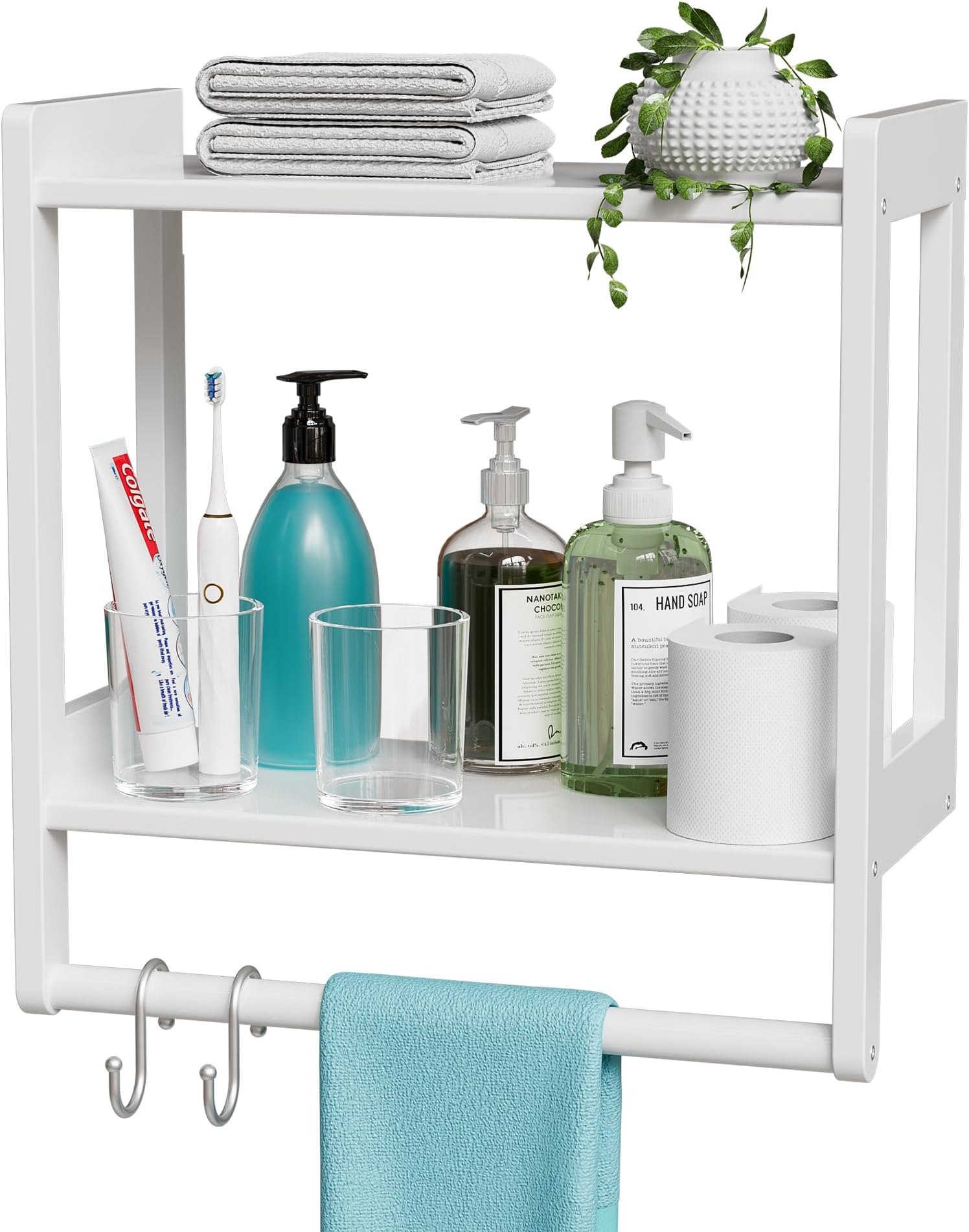 Amazon.com: UTEX Bathroom Wall Shelf, Over Toilet Storage Shelf ...