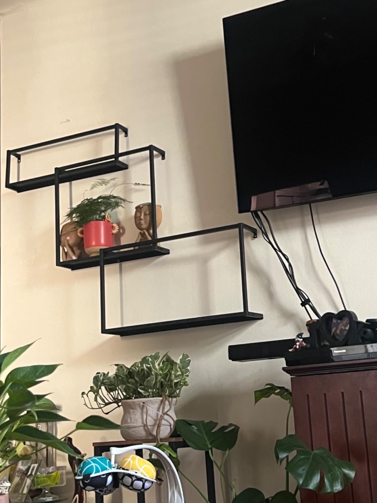 Amazon.com: Cocoyard Set of 3 Industrial Wall Shelf, Intersecting ...